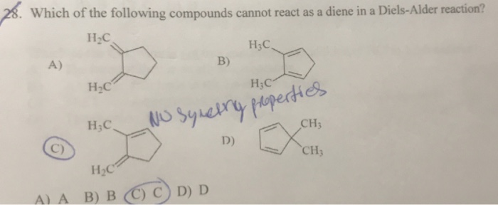 Solved Which of the following compounds cannot react as a | Chegg.com
