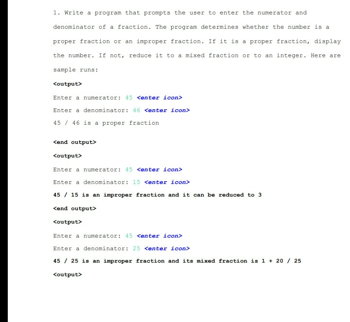 Solved 1. Write a program that prompts the user to enter the | Chegg.com