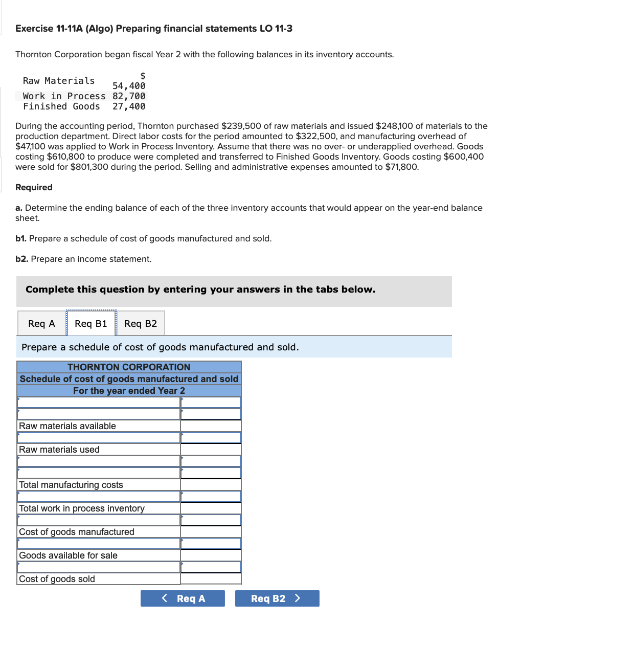 Solved Exercise 11-11A (Algo) Preparing financial statements | Chegg.com