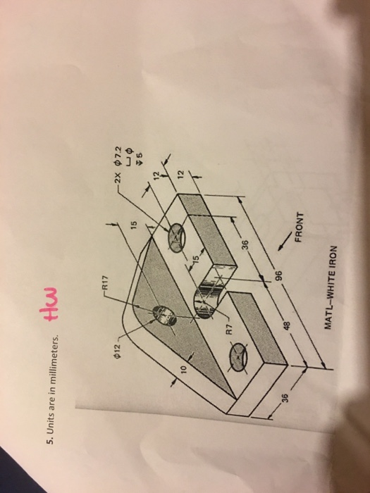 Solved design the following orthographic views in multiview | Chegg.com