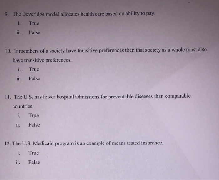 Solved 9. The Beveridge model allocates health care based on | Chegg.com