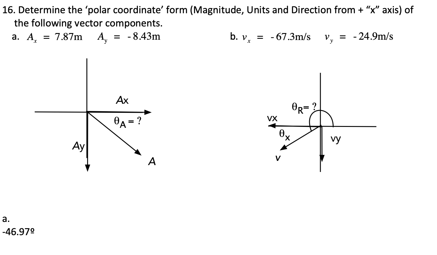 Solved 16. Determine the 'polar coordinate' form (Magnitude, | Chegg.com