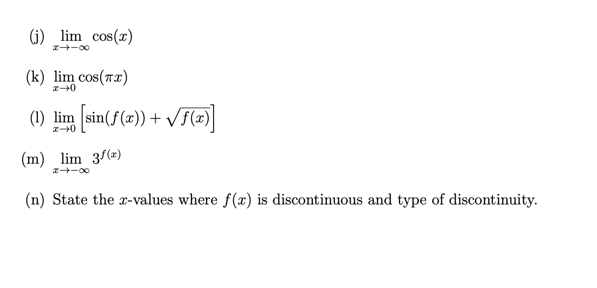 Solved 3. Use the graph of the function f(x) to evaluate | Chegg.com