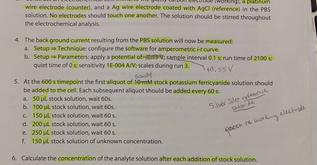 Solved wire electrode (counter), and a Ag wire electrode | Chegg.com