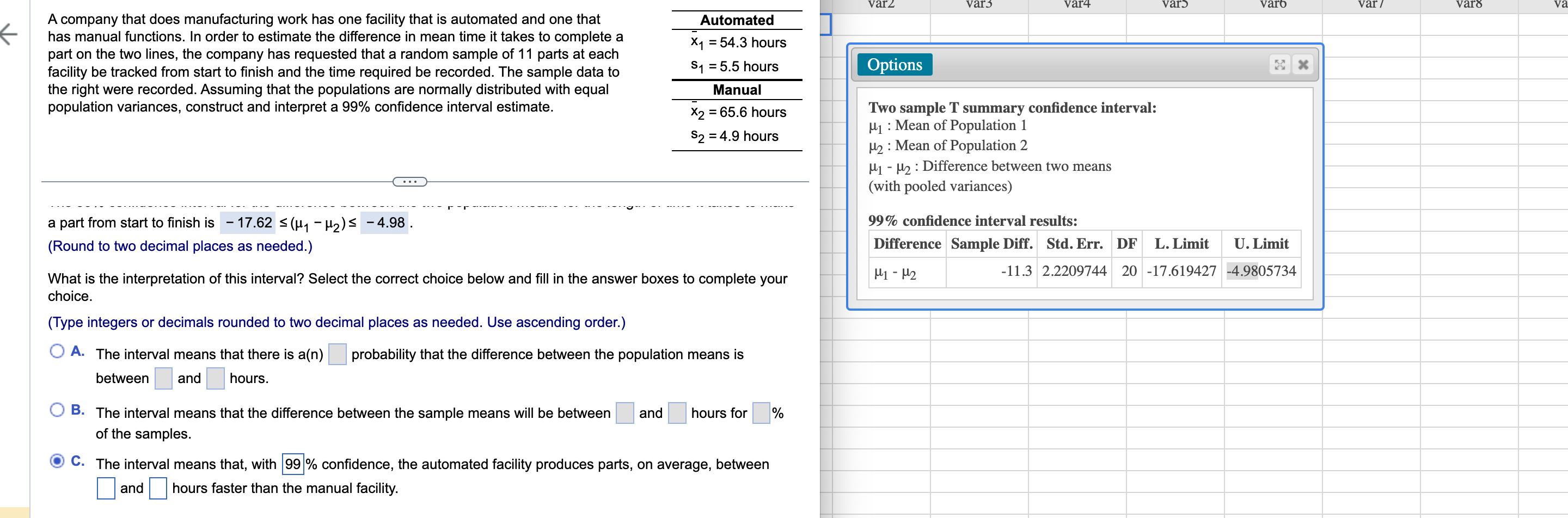 Solved A company that does manufacturing work has one | Chegg.com