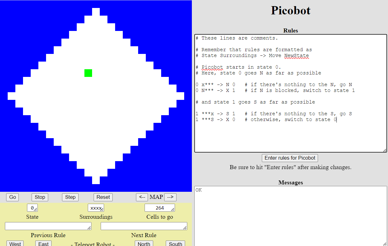 Solved Picobot Rules \# These lines are comments. \# | Chegg.com