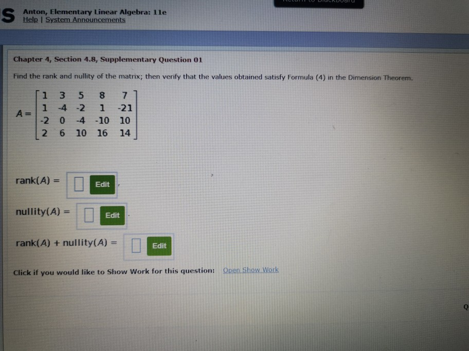 Solved LULU DIUCNDUalu Anton, Elementary Linear Algebra: 11e | Chegg.com