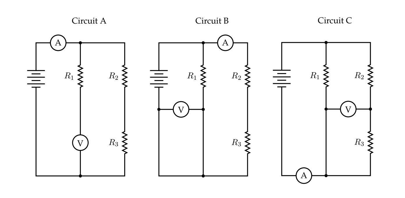 Solved Question 1. Which circuit shows properly connected | Chegg.com