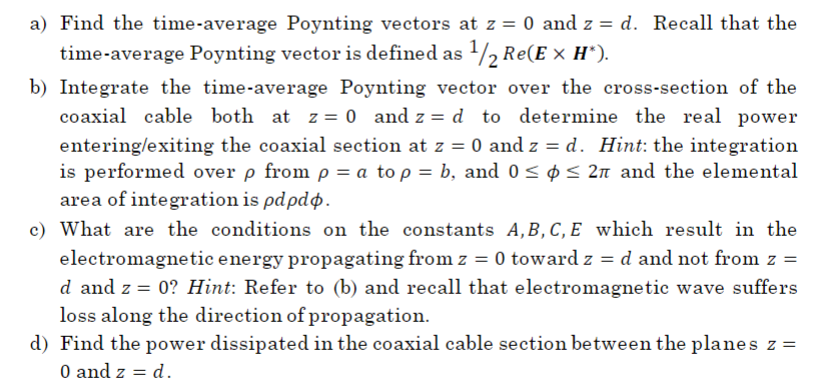 Solved Consider a section of a lossy coaxial cable shown in | Chegg.com