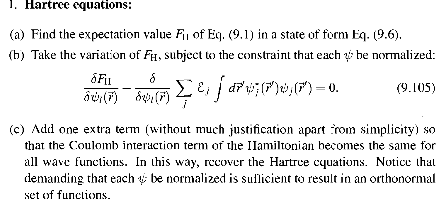 Solved Hartree equations:(a) ﻿Find the expectation value | Chegg.com