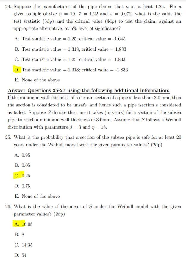 Solved please answer all questions and show the steps on how | Chegg.com