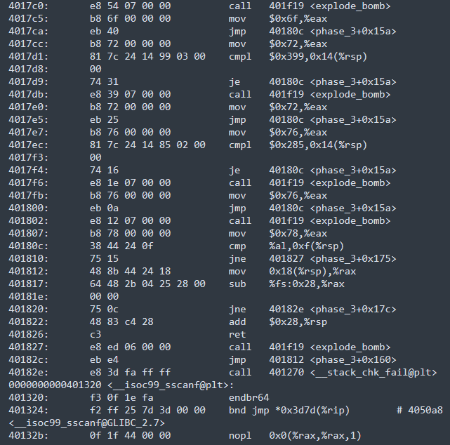 Solved this is a phase of a binary bomb, I need help finding | Chegg.com