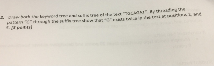 Draw both the keyword tree and suffix tree of the | Chegg.com
