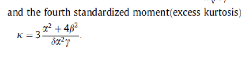 and the fourth standardized moment(excess kurtosis) | Chegg.com