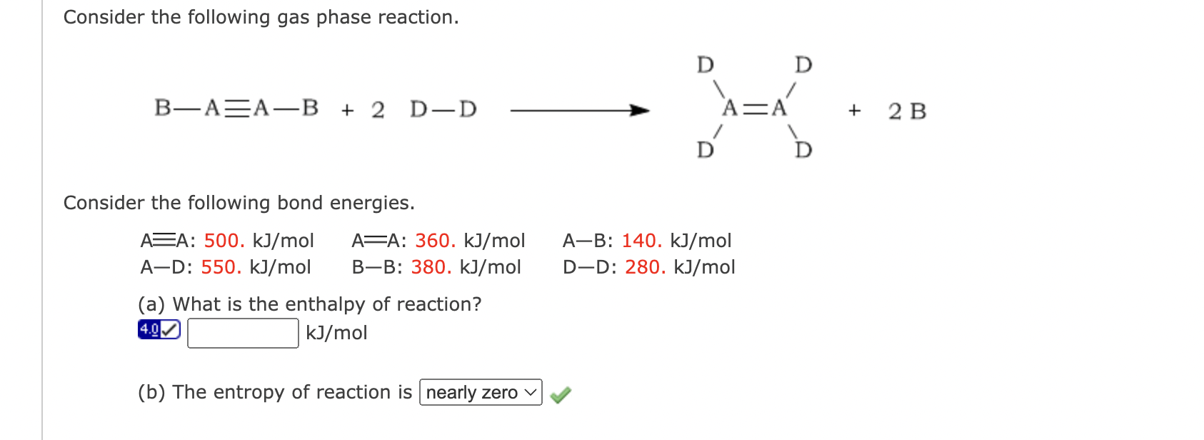 Solved Consider the following gas phase reaction. Consider | Chegg.com