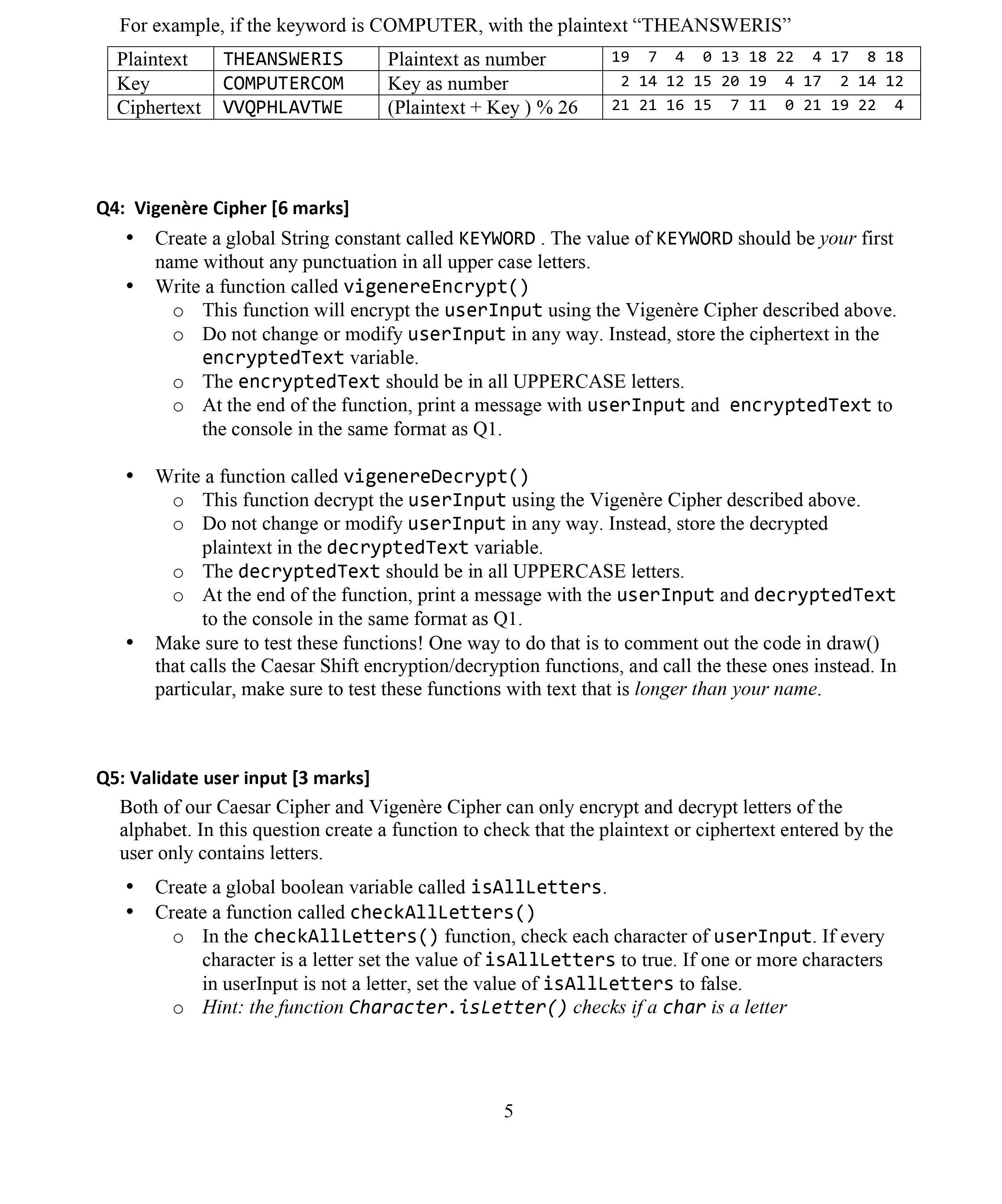 Caesar Shift Algorithm You should be able to do Q1 & | Chegg.com