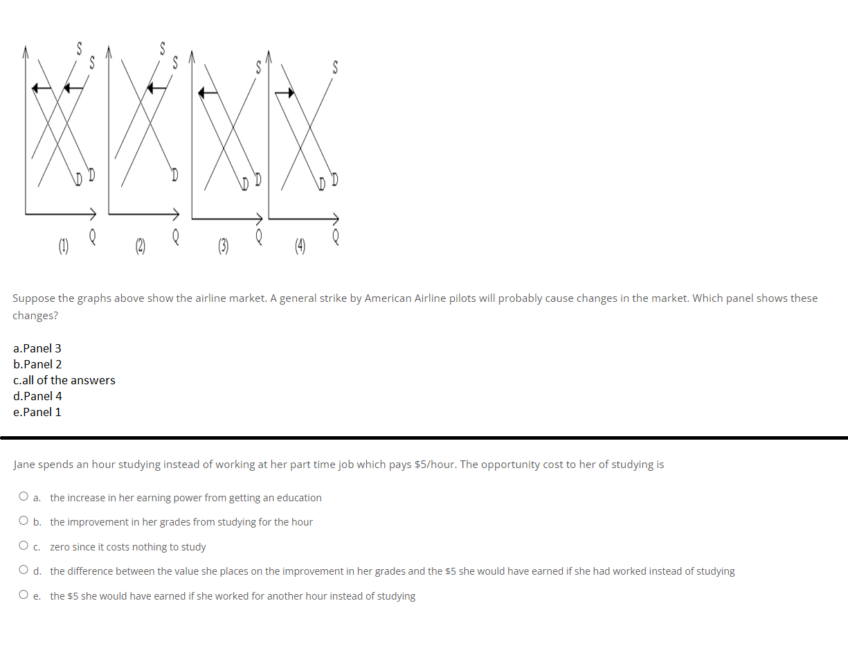 Solved - 1 T D OV To (1) Suppose the graphs above show the | Chegg.com