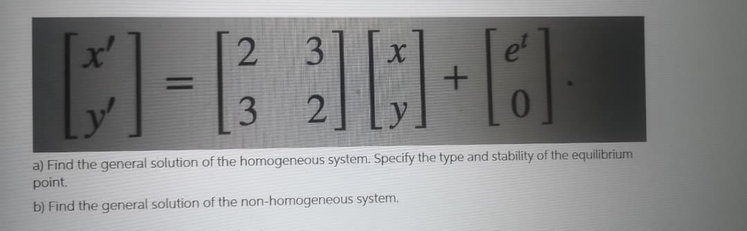Solved a) Find the general solution of the homogeneous | Chegg.com