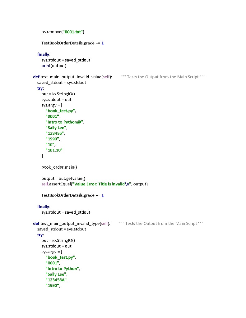 The marks are based on 2 test scripts so PLEASE RUN | Chegg.com