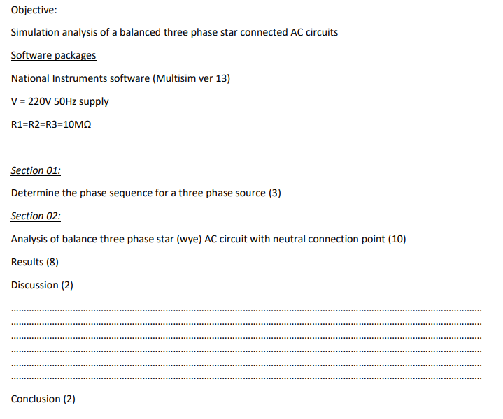 Solved Objective: Simulation analysis of a balanced three | Chegg.com