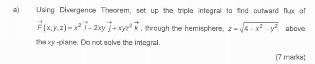 Solved Using Divergence Theorem, set up the triple integral | Chegg.com