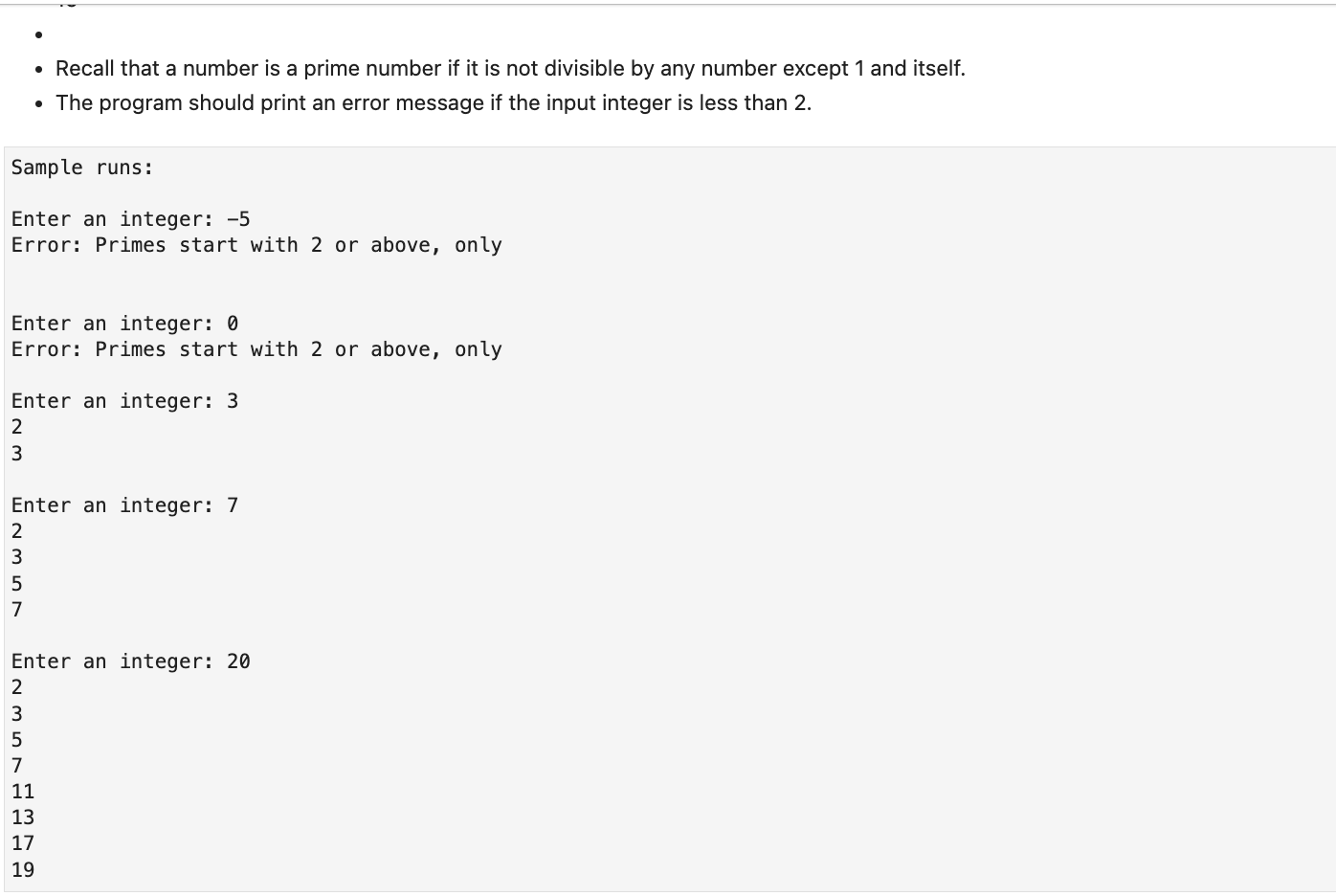 Solved Prime Numbers Write A Program That Prompts The User Chegg