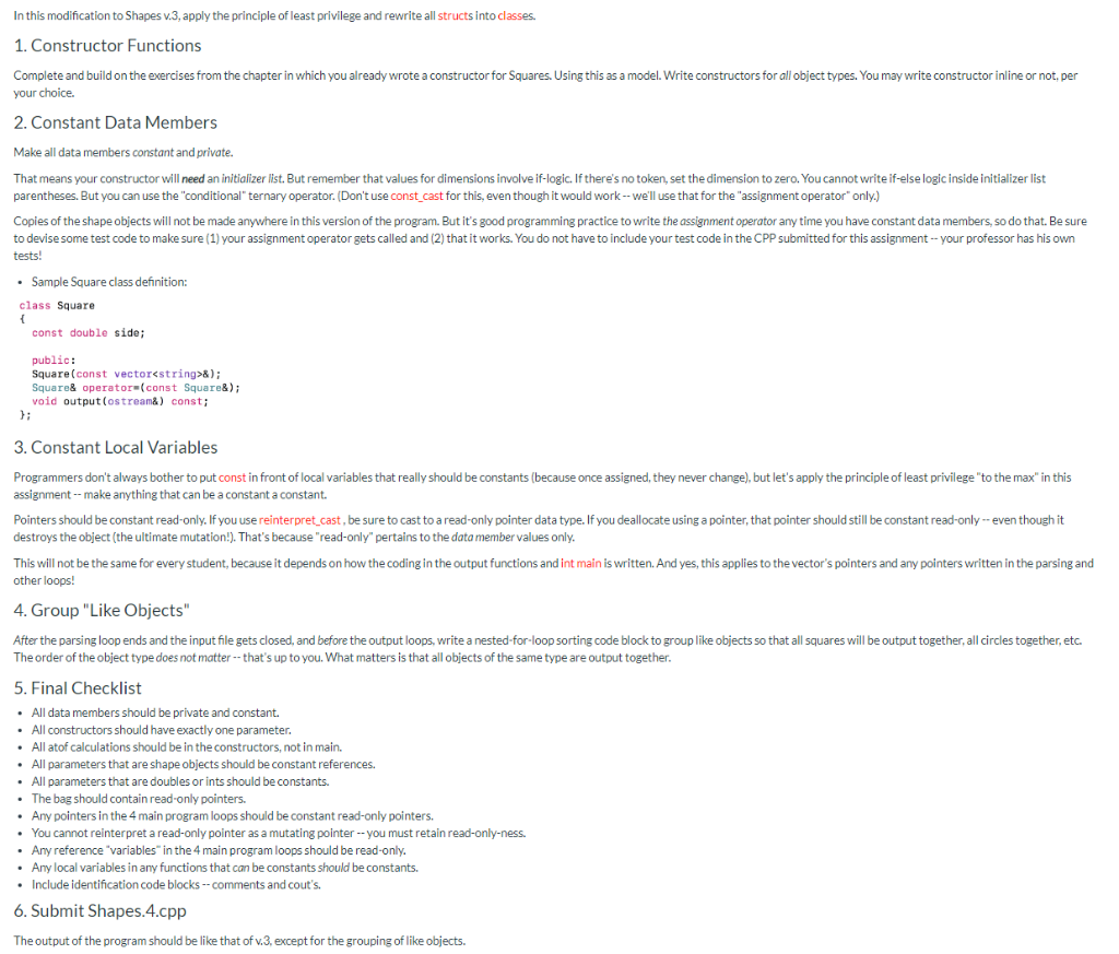 Solved Shape3.cpp #include #include | Chegg.com