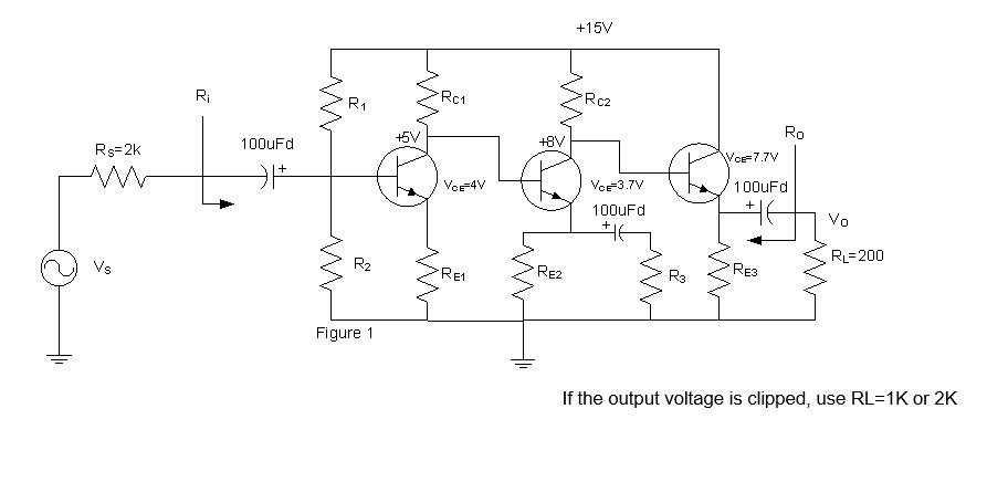 Solved For the 3-stage direct-coupled amplifier circuit | Chegg.com
