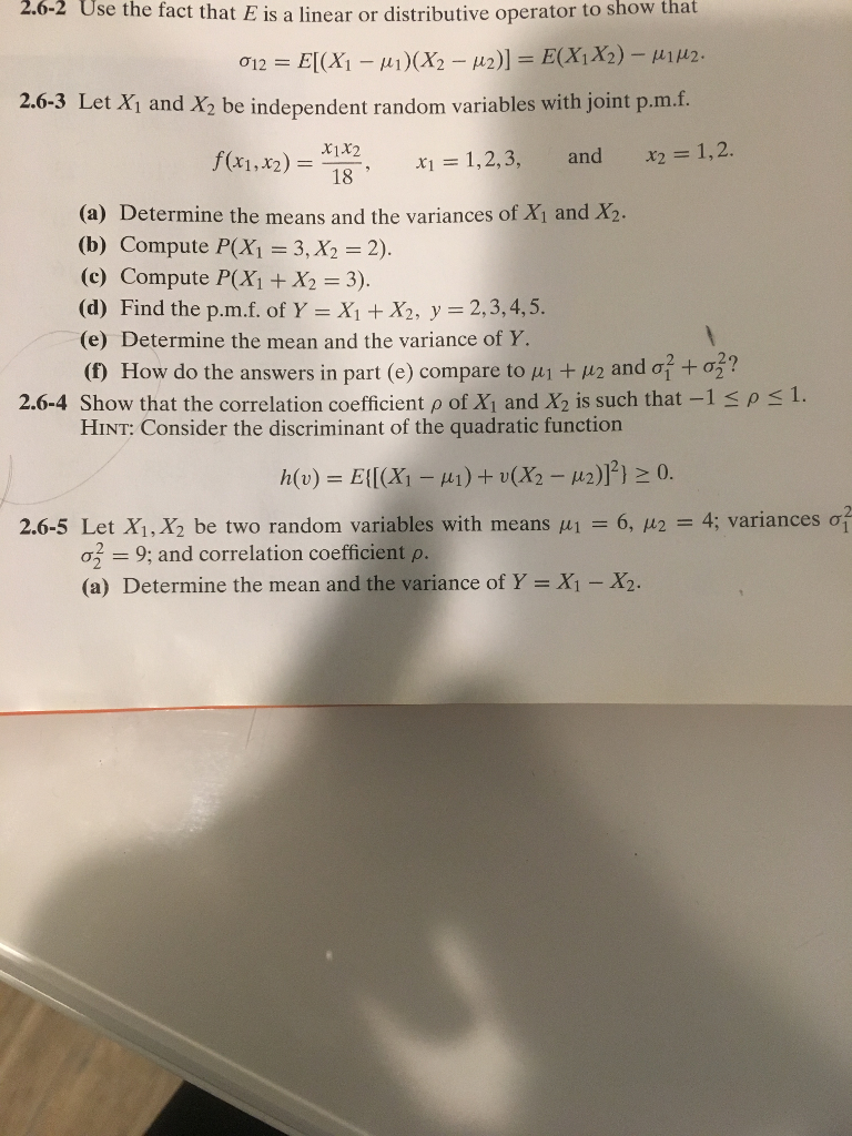 Solved 2.6-2 Use the fact that E is a linear or distributive | Chegg.com