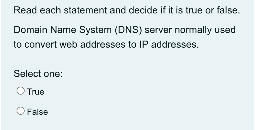 Solved Read each statement and decide if it is true or | Chegg.com