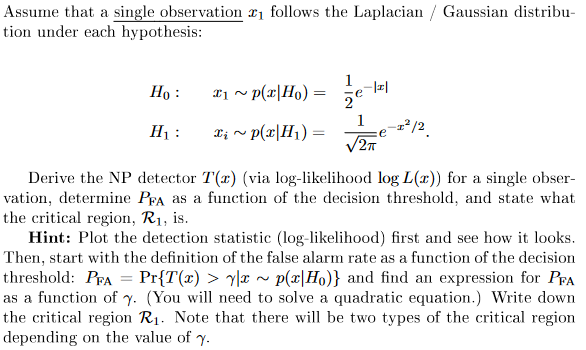 Solved Assume that a single observation x1 follows the | Chegg.com