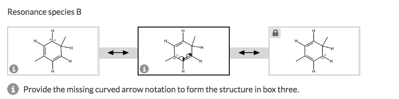 Solved Resonance species B 6 Provide the missing curved | Chegg.com