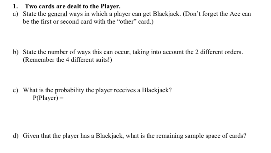 Solved In a standard pack of cards there are 4 suits each | Chegg.com