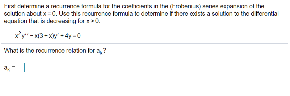 Solved First determine a recurrence formula for the | Chegg.com
