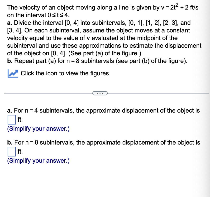 The velocity of an object moving along a line is | Chegg.com