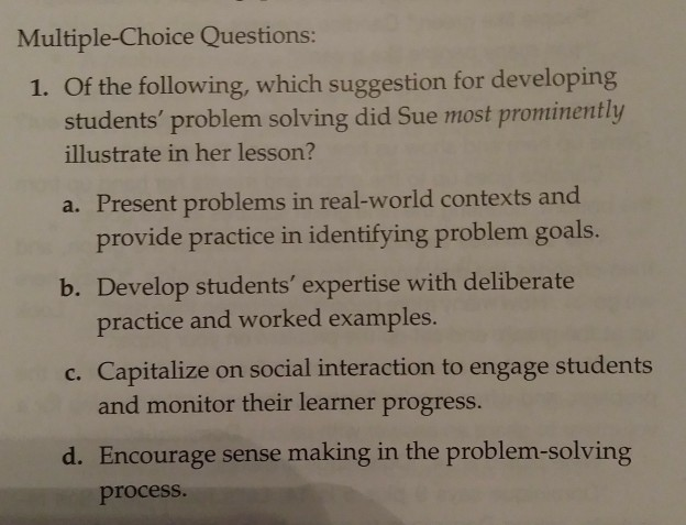 Solved reduces the lesson by saying that she is planning a | Chegg.com