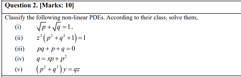 Solved Question 2. [Marks: 10] Classify the following | Chegg.com