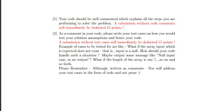 Solved about input arrays being always sorted :) In user | Chegg.com