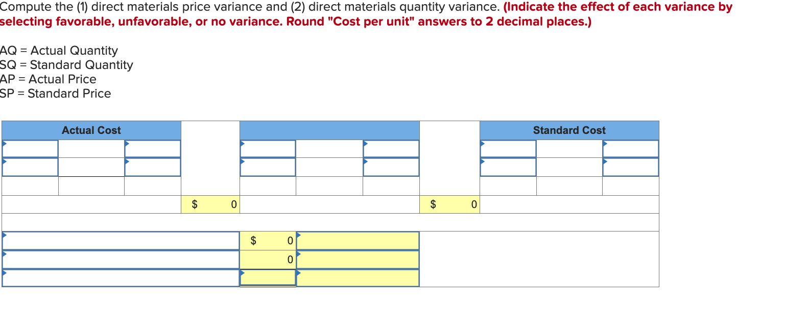 Solved Exercise 21-8 (Algo) Standard cost per unit, total | Chegg.com