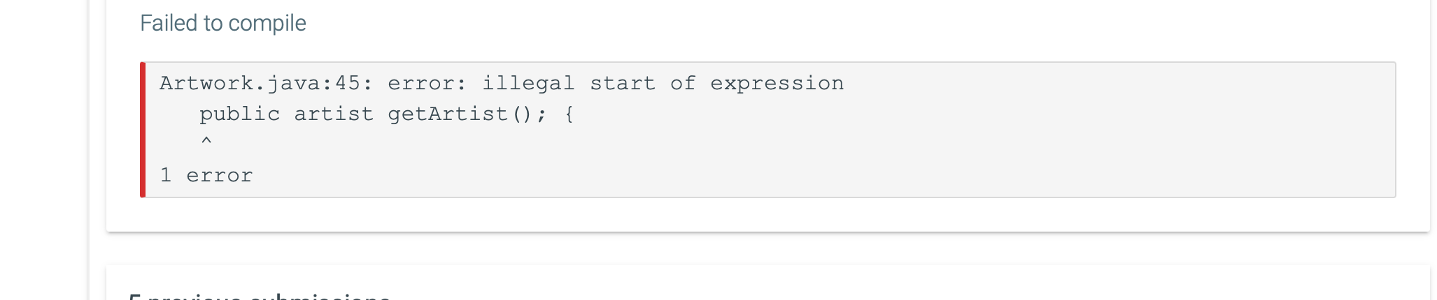 Solved I keep getting this error message. How can i fix this | Chegg.com