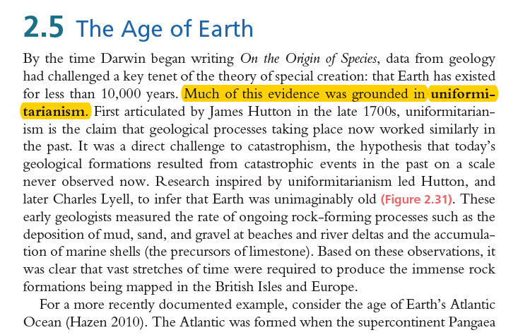 Solved 2.5 The Age of Earth By the time Darwin began writing | Chegg.com