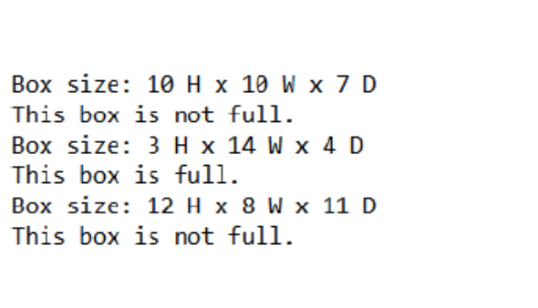 Solved JAVA - Write a class called Box that contains | Chegg.com