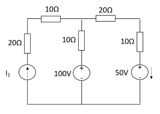 Solved I1 = 7A Apply Mesh Current Method to calculate the | Chegg.com
