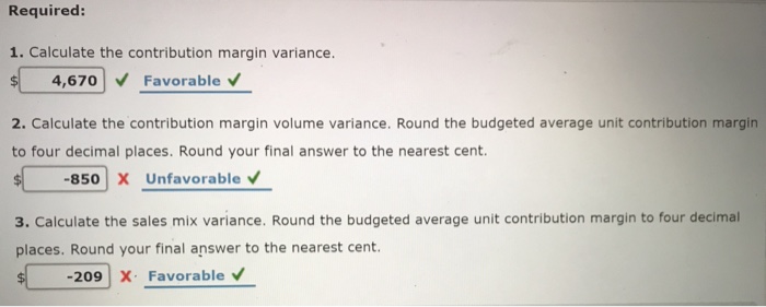 Solved Contribution Margin Variance, Contribution Margin | Chegg.com