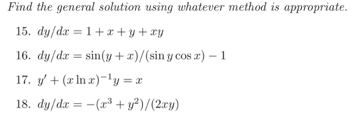 Solved Find the general solution using whatever method is | Chegg.com