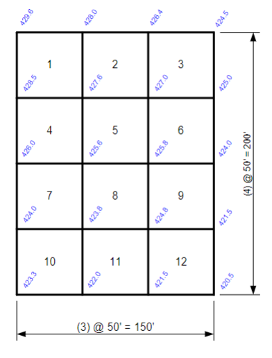 On the included sketch is a grid layout showing | Chegg.com