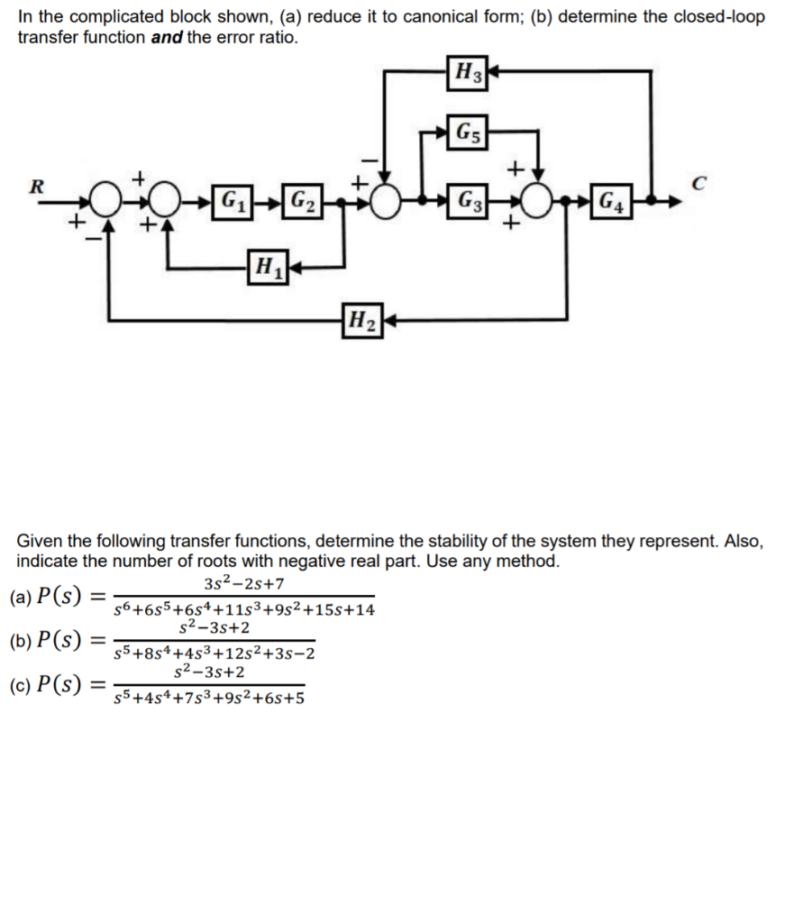 Solved In the complicated block shown, (a) reduce it to | Chegg.com