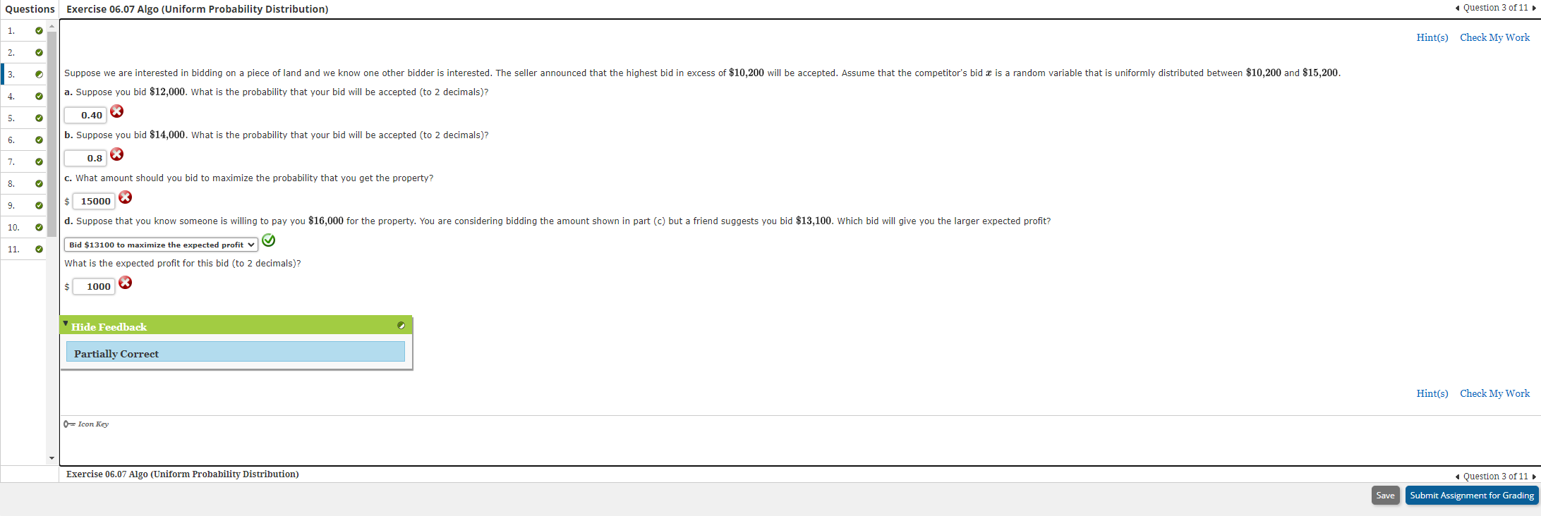 Solved Questions Exercise 06.07 Algo (Uniform Probability | Chegg.com