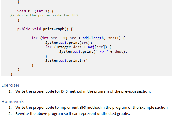 Solved public class GraphTraversal { 1/ Representation of a | Chegg.com