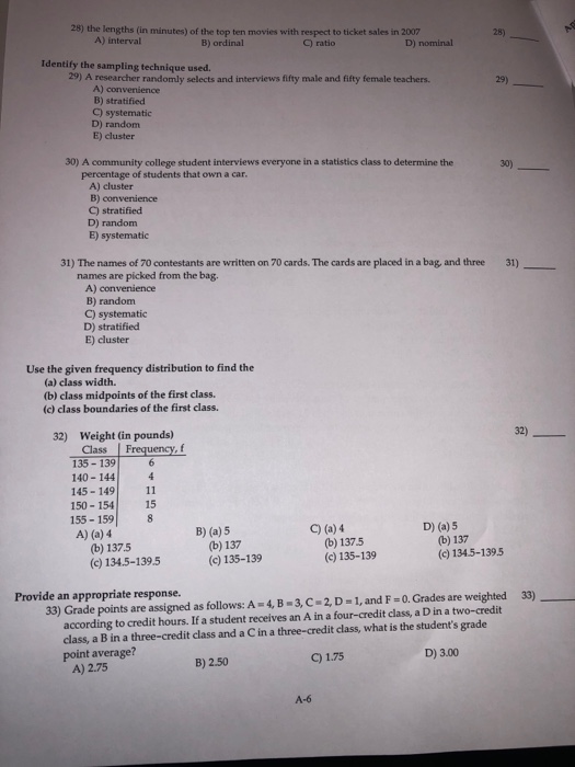 Solved 28) the lengths (in minutes) of the top ten movies | Chegg.com